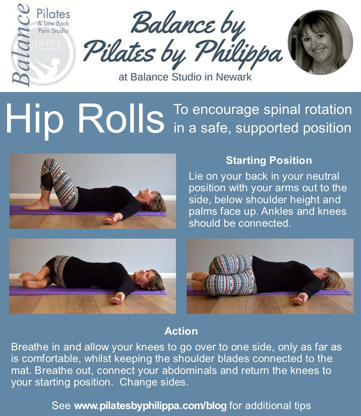Pilates - Hip Rolls - Balance by Pilates by Philippa